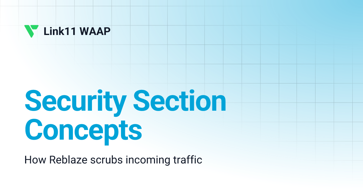 Security Section Concepts | Link11 WAAP